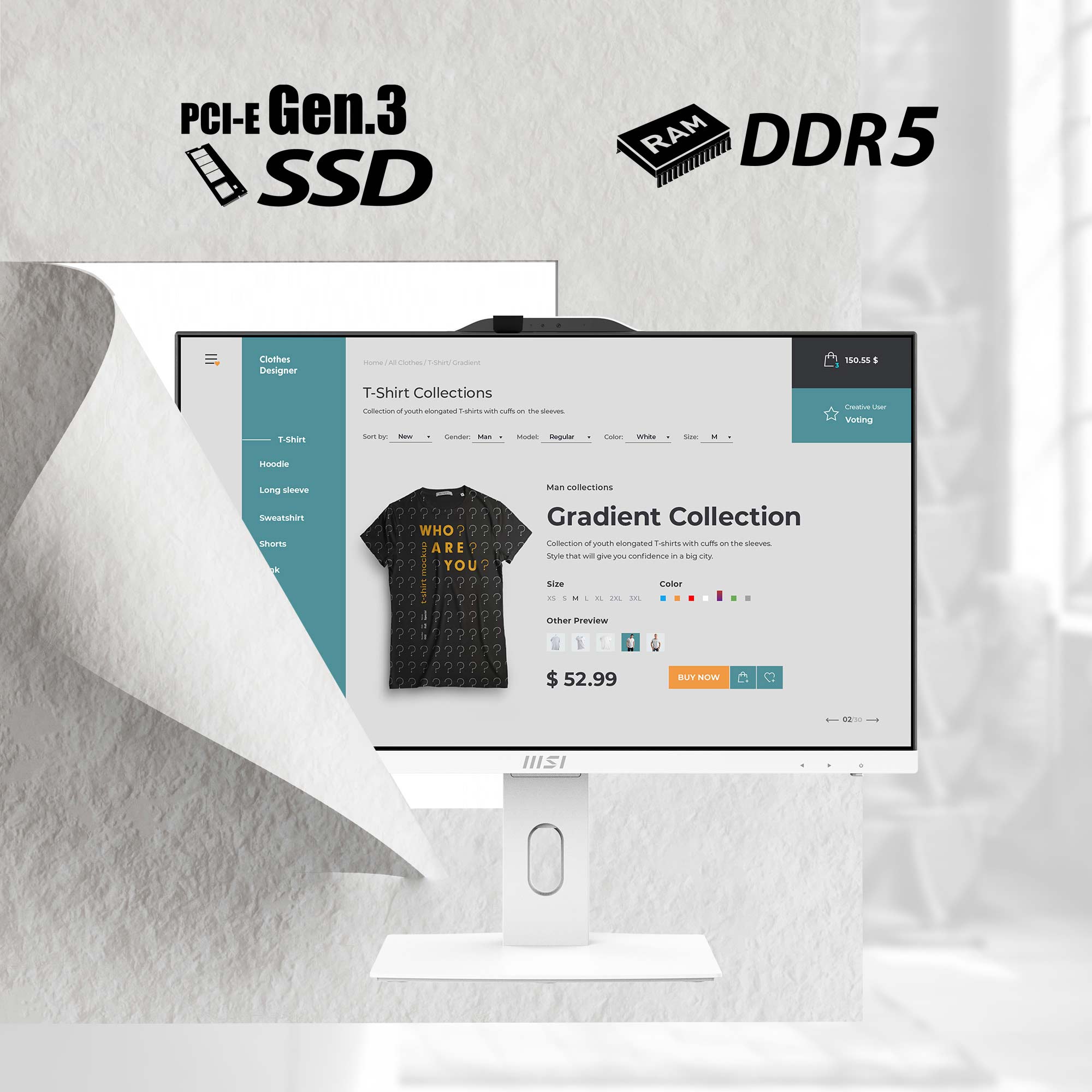 MSI All-in-One Computer PRO AP272P 14M-602US Intel Core i7-14700 16GB DDR5 1TB PCIe SSD 27 ...